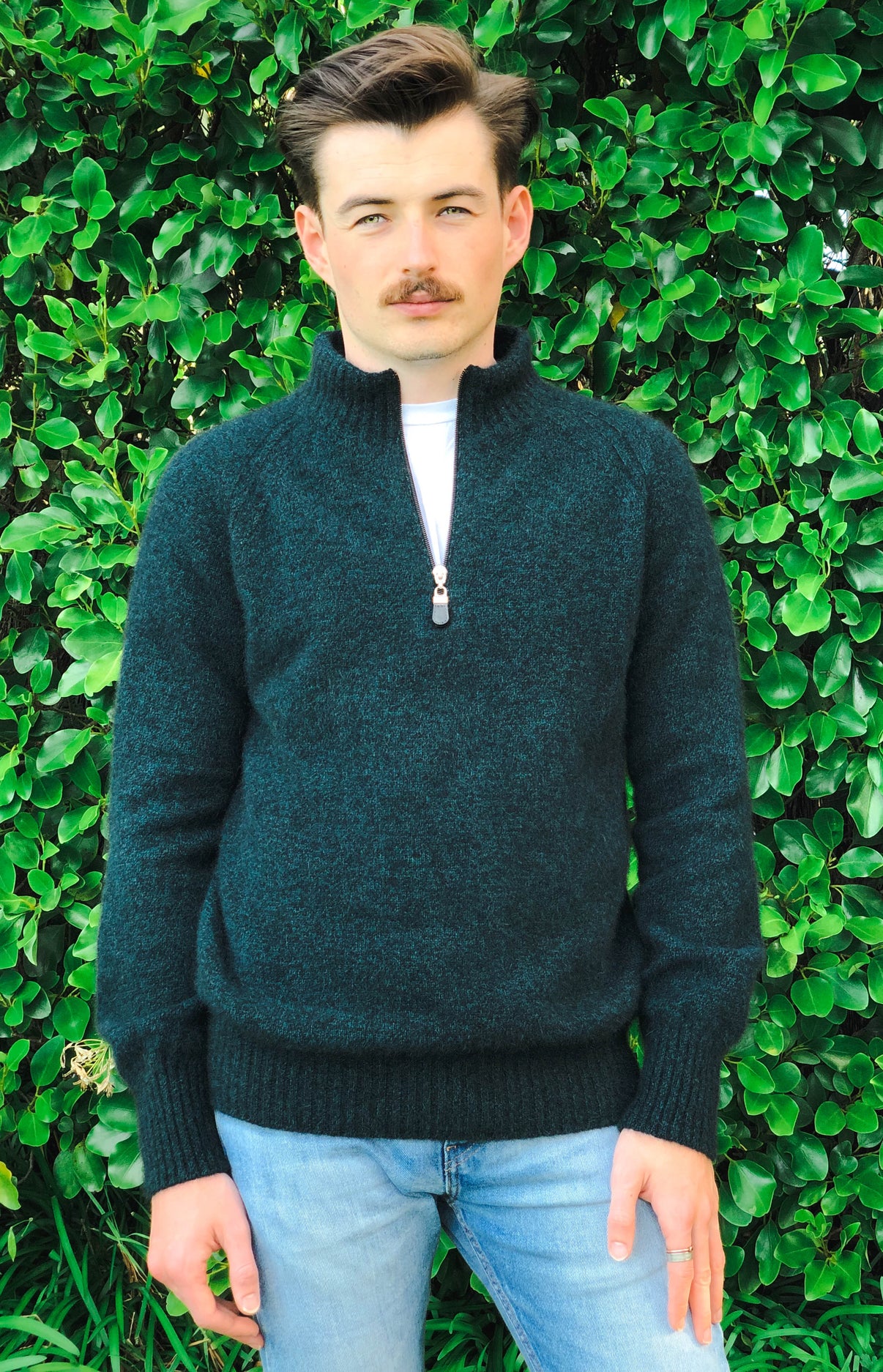 Men's Patch Jumper - Possum Merino – I Love Merino Dunedin